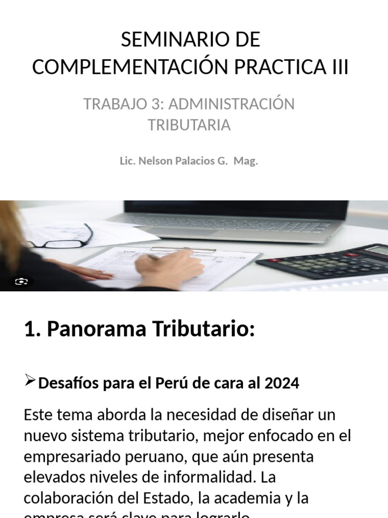SEM DE COMPLEM PRACT III - Trabajo 3 Administ Tributaria | PDF
