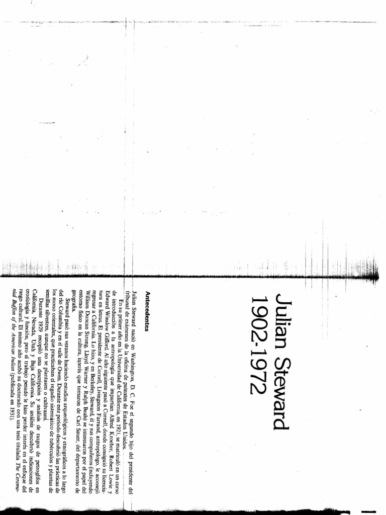 Steward, J - El Concepto y El Metodo de La Ecologia Cultural | PDF