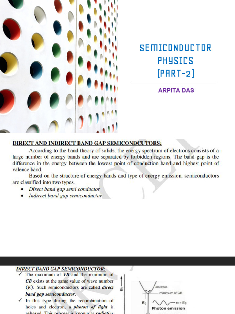 Semiconductor Physics 2 | PDF