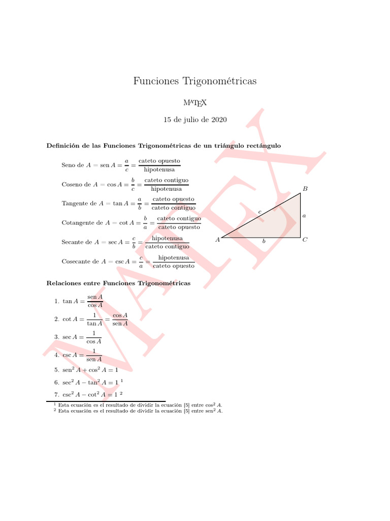 Func Trig | PDF | Funciones trigonométricas | Trigonometría