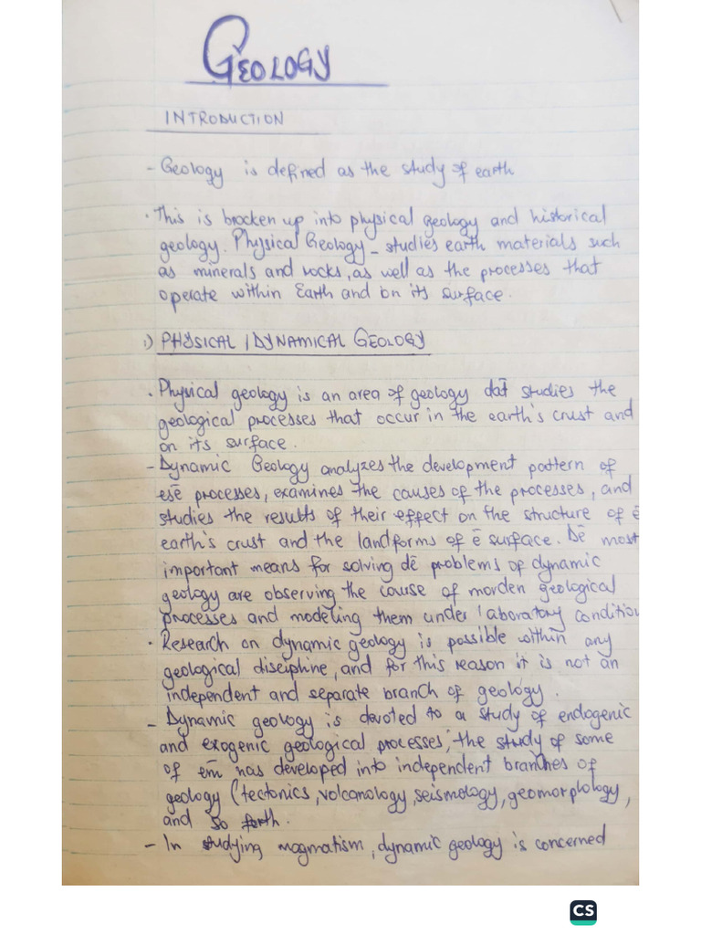 Geology notes | PDF