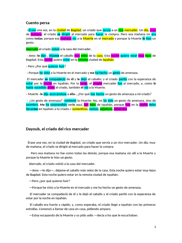 Huida del criado en Bagdad | PDF | Mecánica del lenguaje | Lingüística
