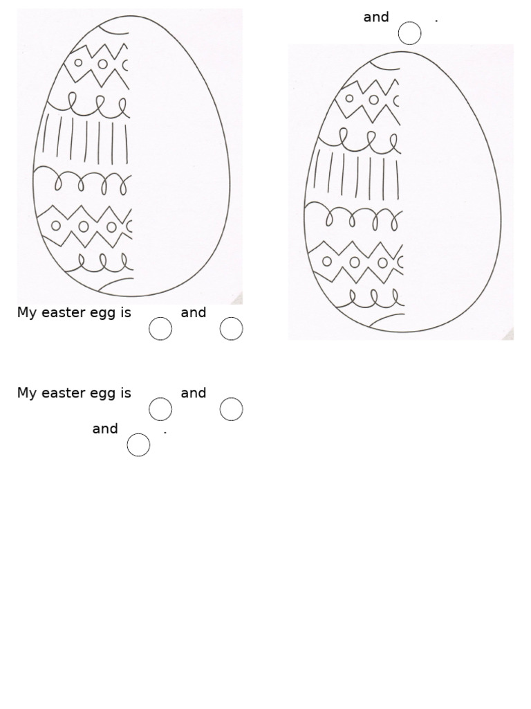 My Easter Egg Picture Description Exercises - 21952 | PDF
