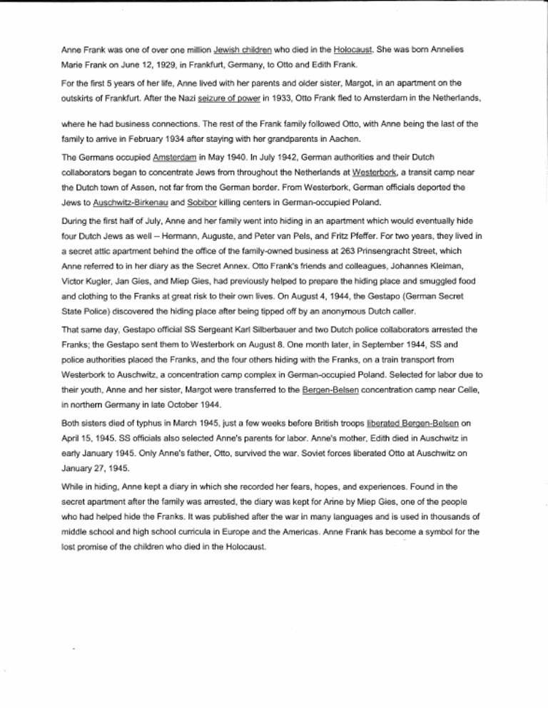 Jakob Ramer - Anne Frank Resource 3 | PDF