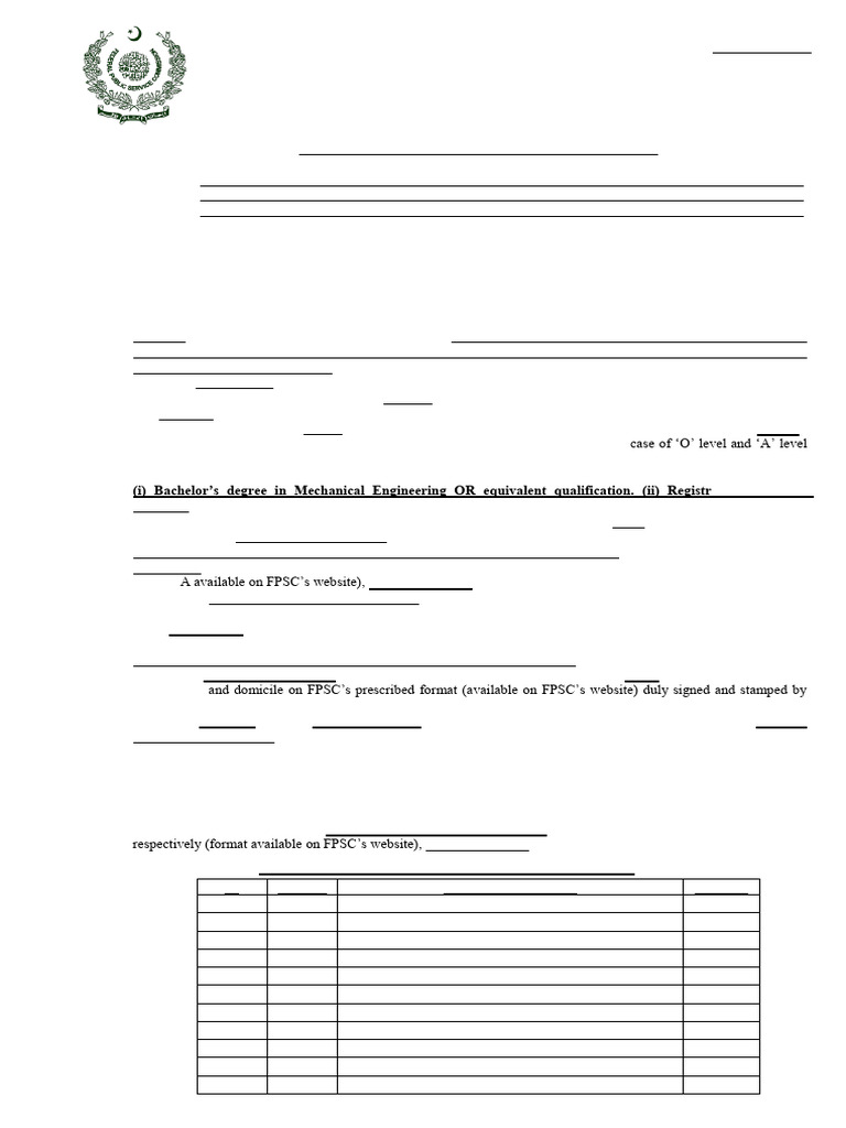FPSC Document Submission Notice | PDF | Pakistan | Educational Stages