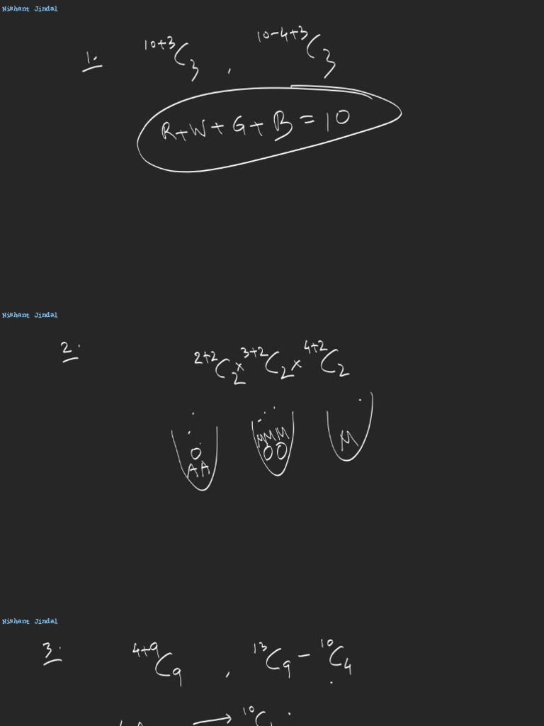Permutation and Combination - L-16 (Class Notes) NJ - 247 | PDF