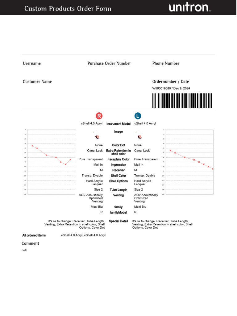 Custom Products Order Form Details | PDF