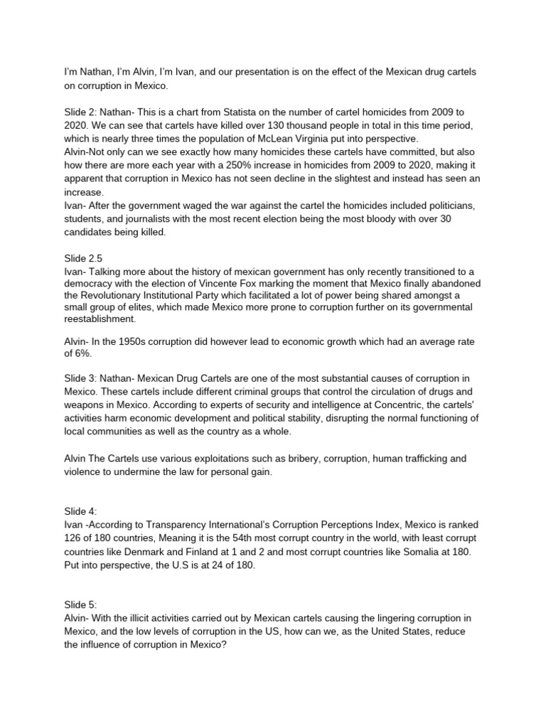 TMP Script | PDF | Illegal Drug Trade | Organized Crime