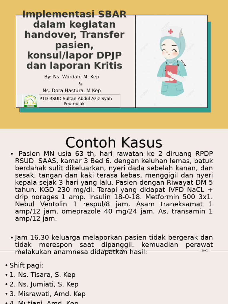 Implementasi SBAR_Kasus | PDF