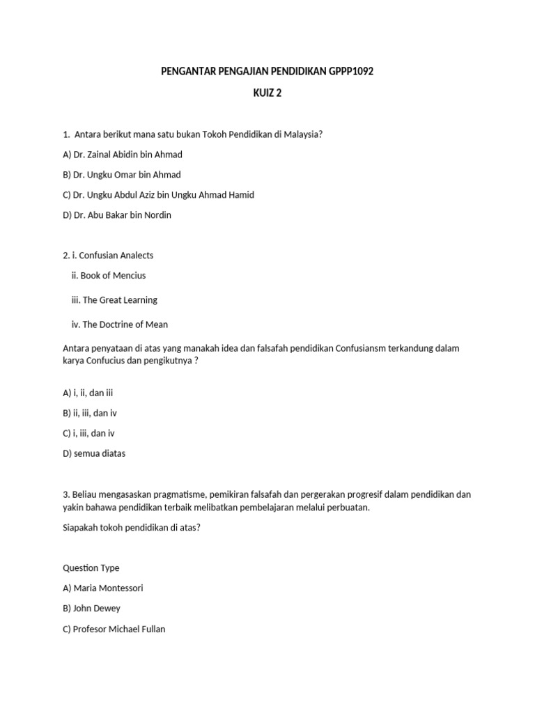 Complete Kuiz 2 | PDF