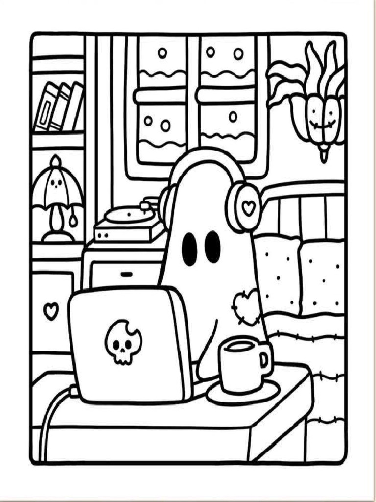Coloring-Spooky 2 | PDF