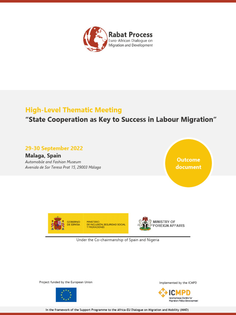 EN - Outcome Document TM Labour Migration | PDF | Human Migration | Migrant Worker