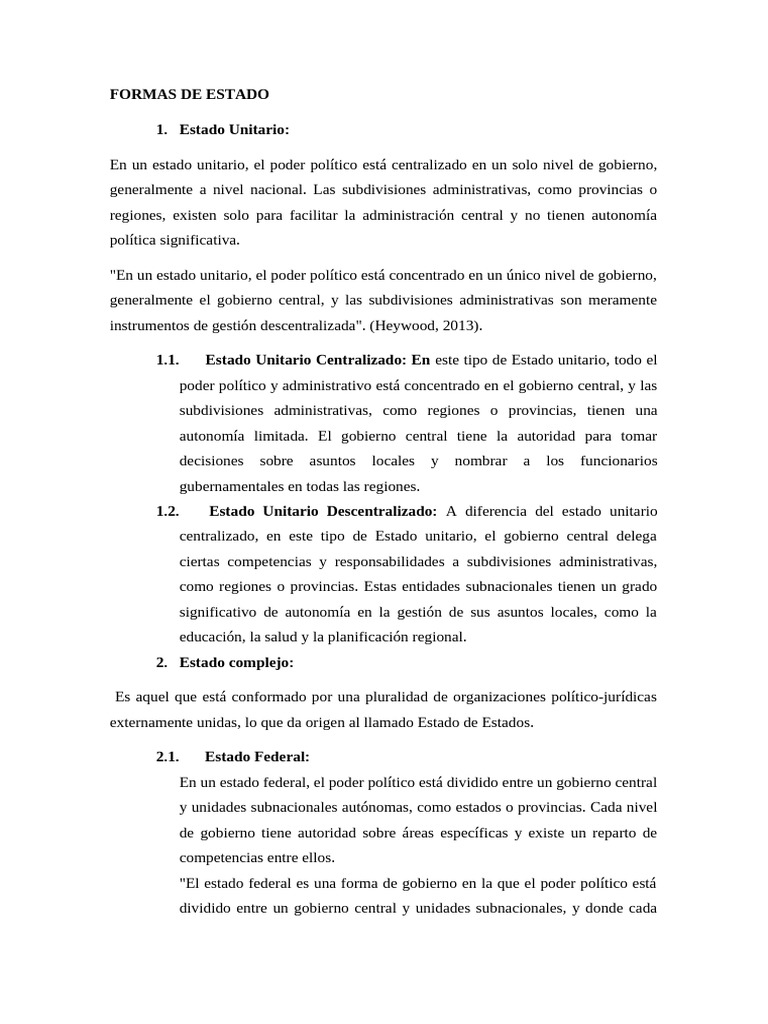 Tipos de Estado y Gobierno Explicados | PDF | Jefes de estado | Parlamento