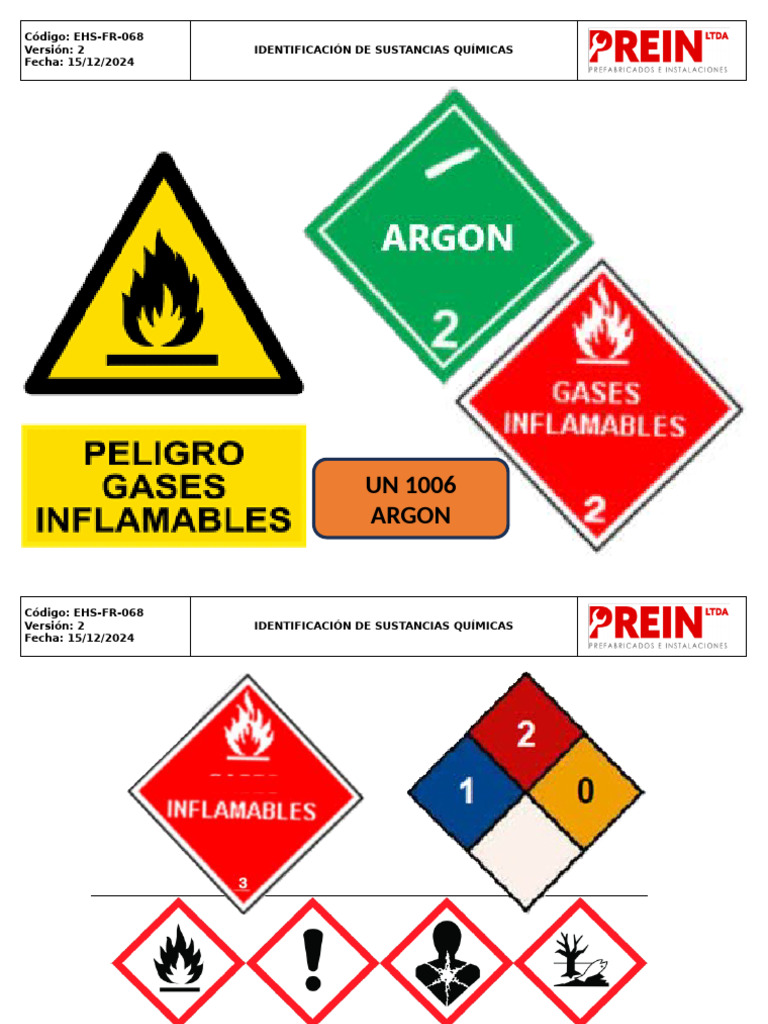.Ehs-Fr-068 Identificación de Sustancias Químicas | PDF