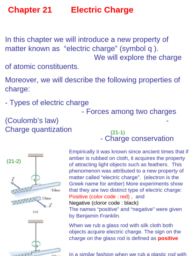 Ch21 Electric Charge | PDF | Electric Charge | Proton