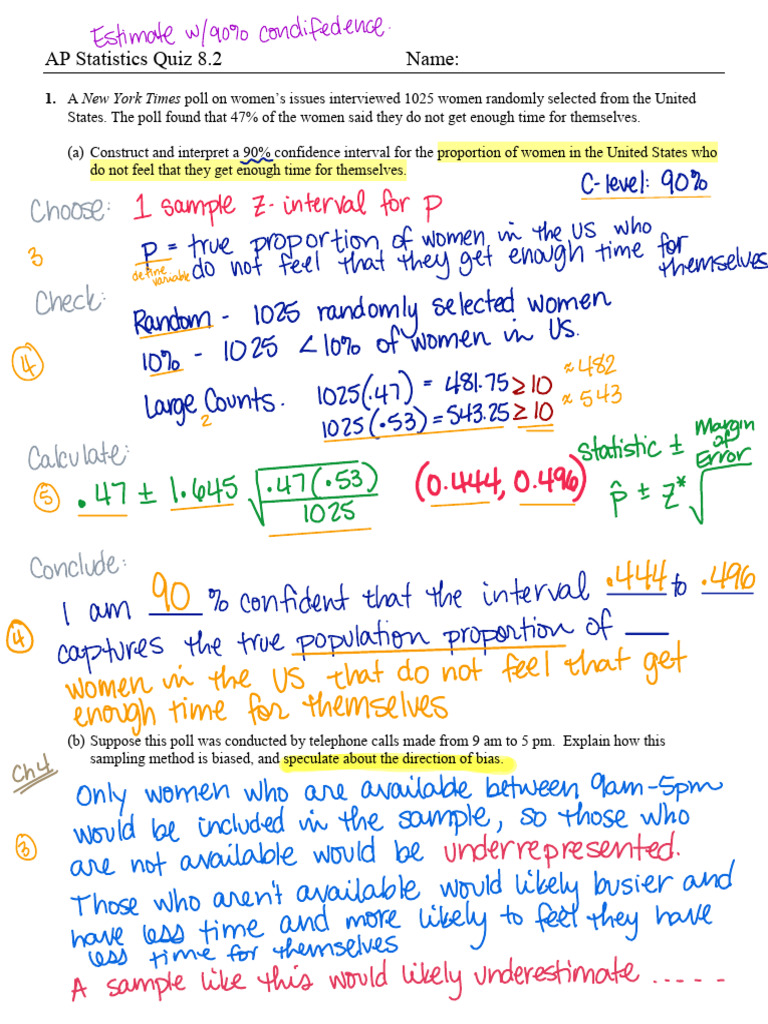 8.2+KEY+Ch.+8+4C+method | PDF | Sampling (Statistics) | Statistics