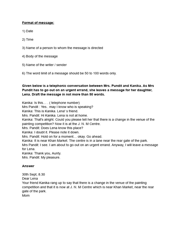 Drafting A Virtual Message | PDF