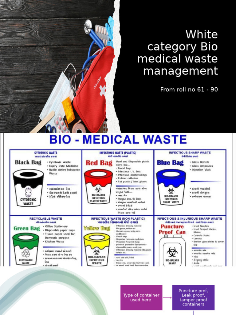 White Biomedical Waste Management Guide | PDF | Sterilization ...