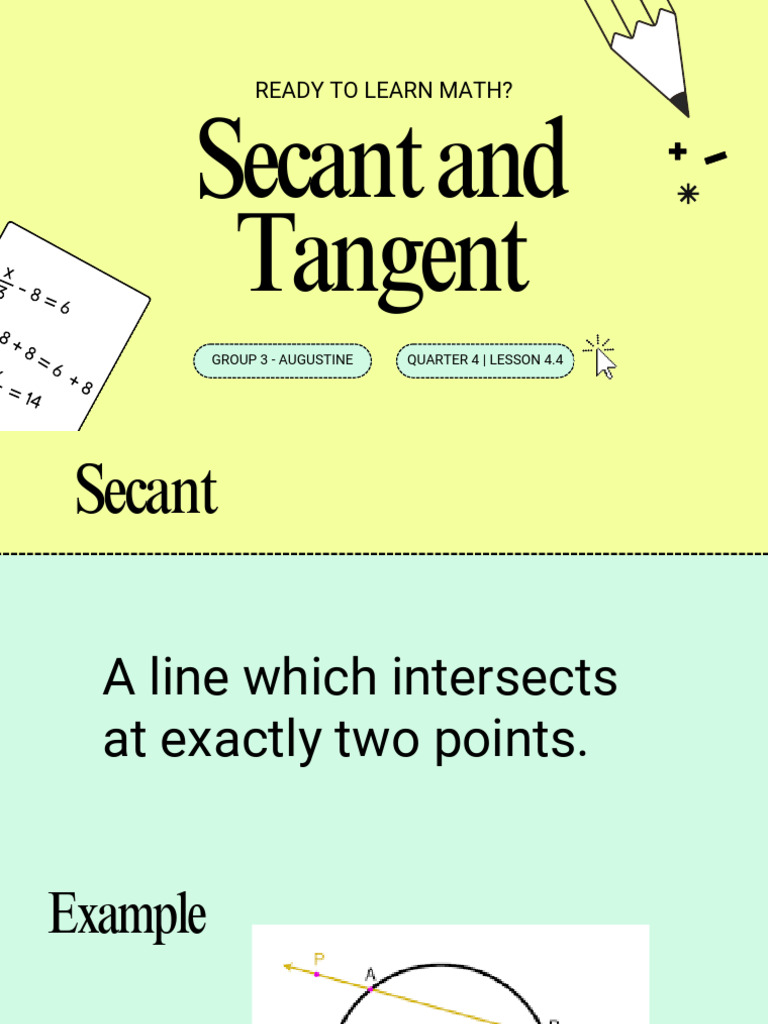 Understanding Secants and Tangents | PDF