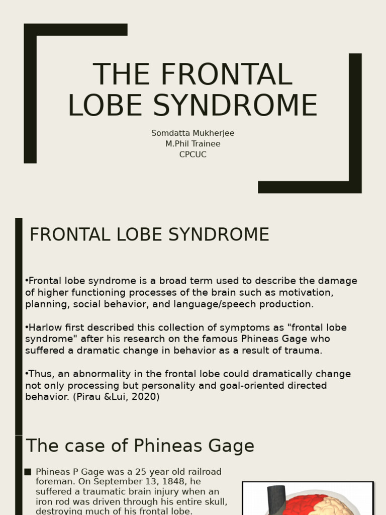 Understanding Frontal Lobe Syndrome | PDF | Dementia | Frontal Lobe