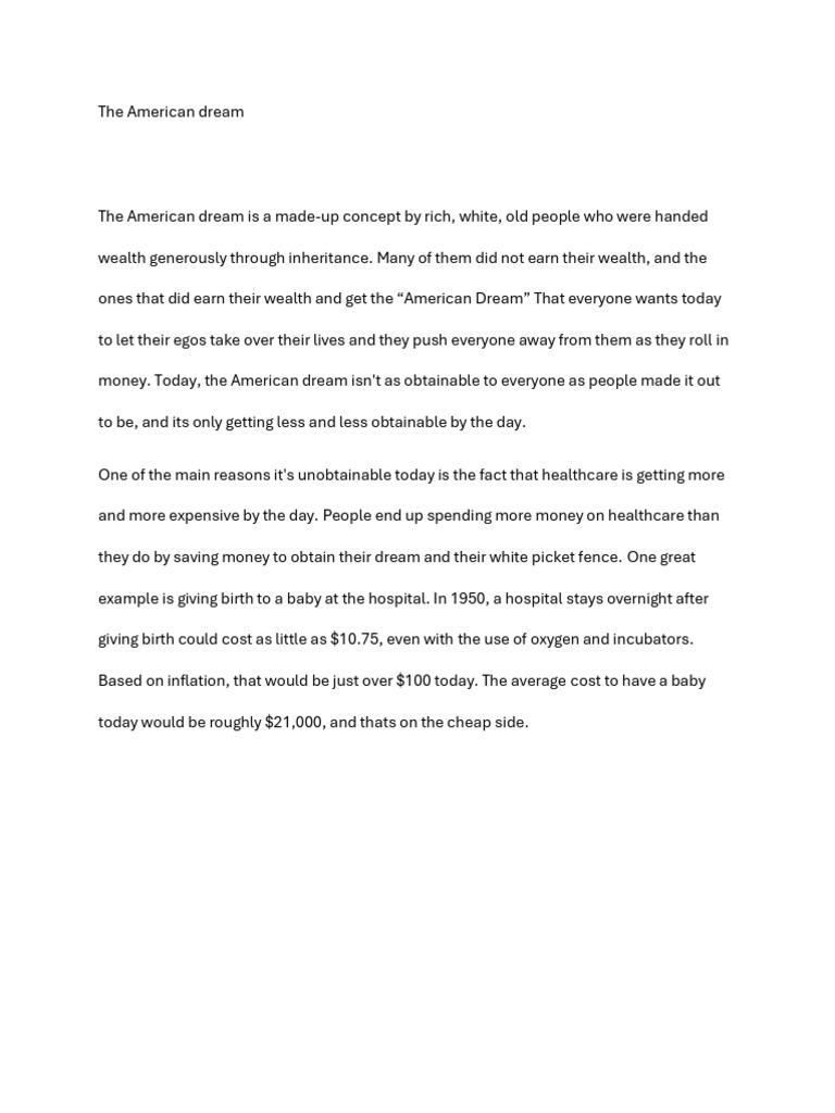 The American Dream | PDF