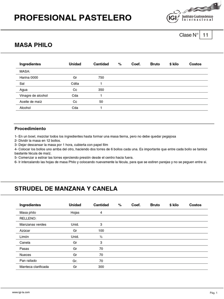Recetas de Masa Philo y Postres | PDF | Merengue | Cocina
