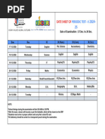 DATE SHEET of Mid Term 2025-2026 | PDF