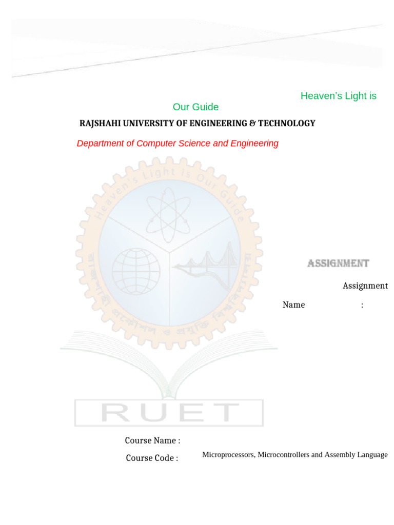MD - Shakibur Rahman Shomrat Microprocessor Microcontroller Assignment | PDF | Microcontroller ...