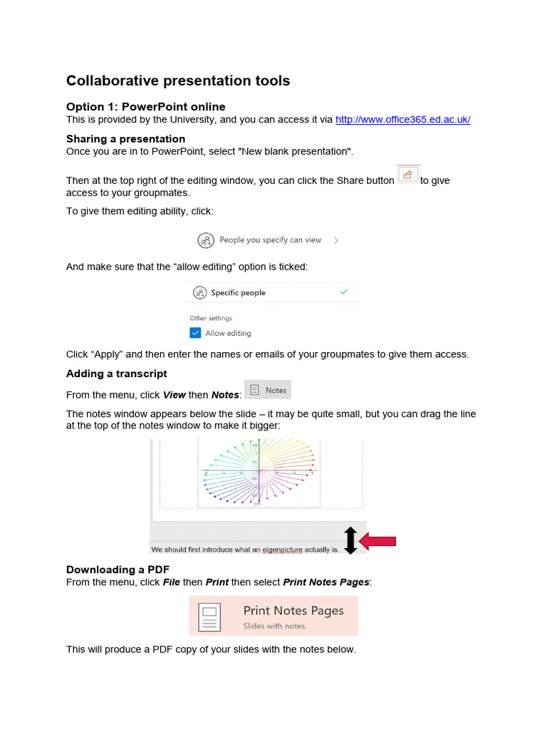 Collaborative Presentation Tools | PDF