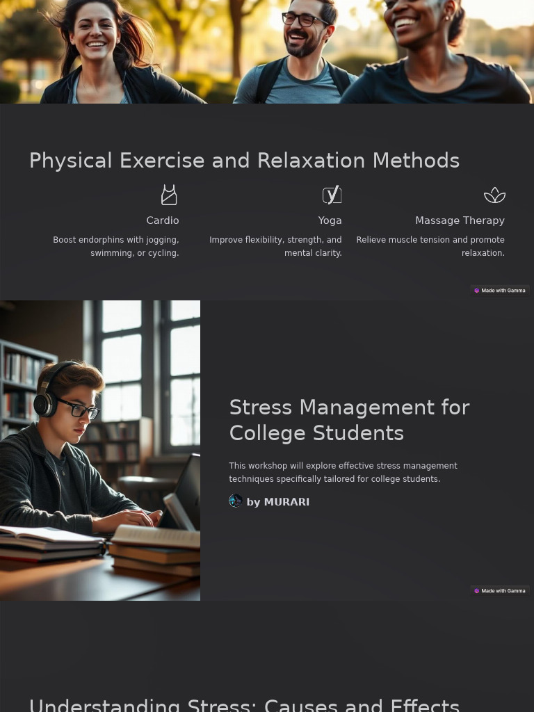 Physical Exercise and Relaxation Methods | PDF | Stress Management ...