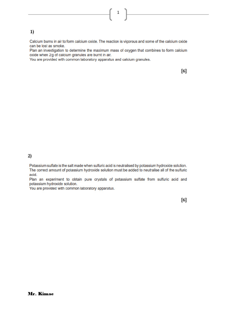 Questions On Planning An Investigation | PDF