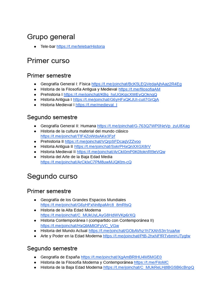 Grupos de Telegram Geografía e Historia UNED (2) | PDF | España | Historia antigua
