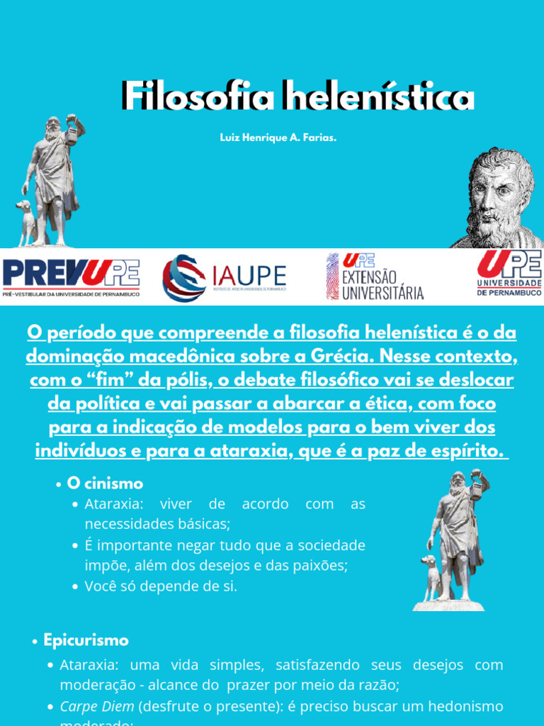 Filosofia Helenística e suas Correntes | PDF | Filosofia Helenística