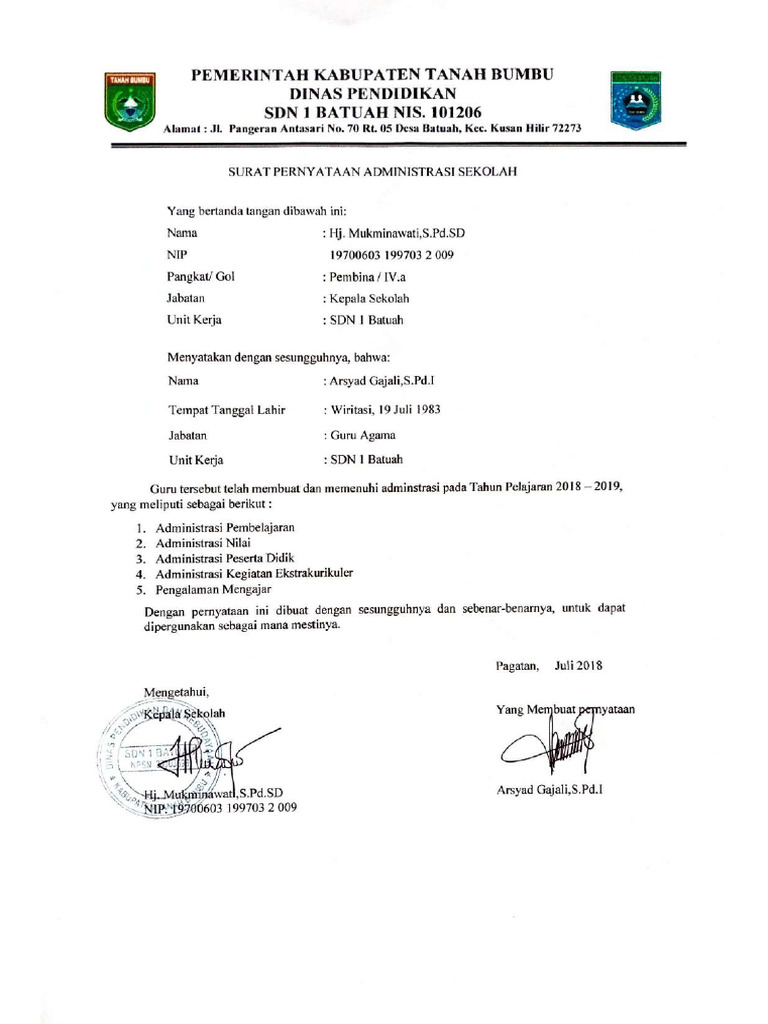 Contoh Suket Administrasi | PDF