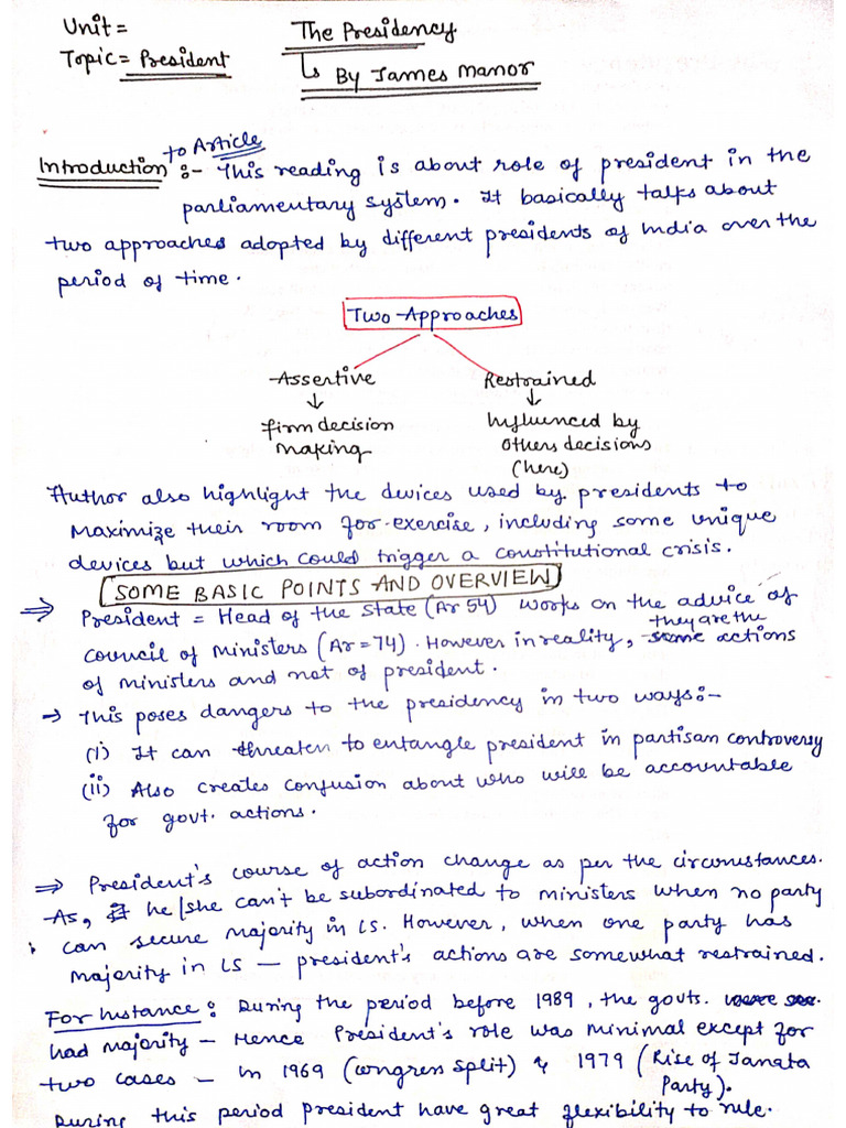 President - James Manor | PDF