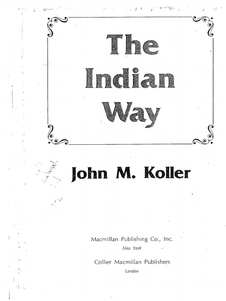 John M. Koller The Indian Way Prentice Hall (1982) | PDF