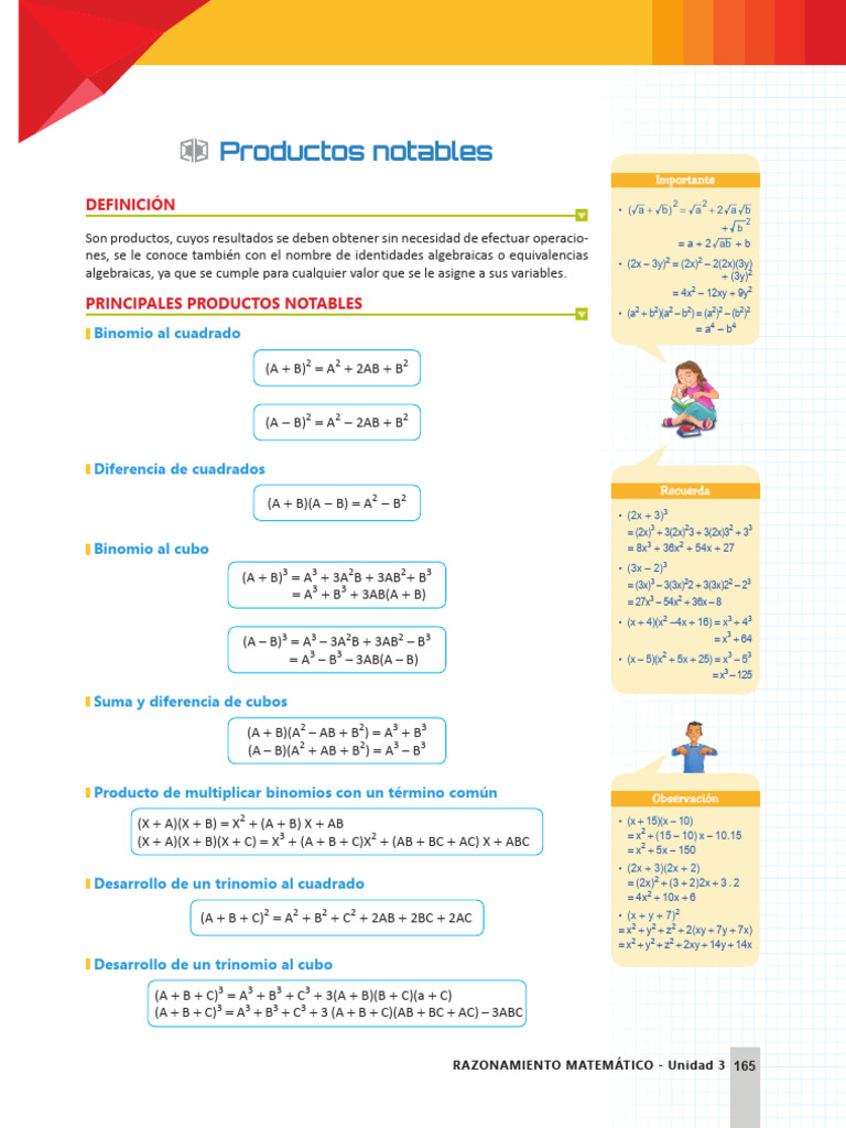 Productos Notables en Razonamiento Matemático | PDF | Ajedrez