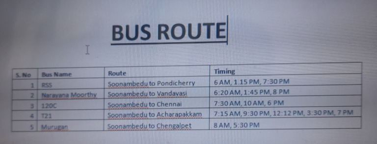 Bus Route | PDF