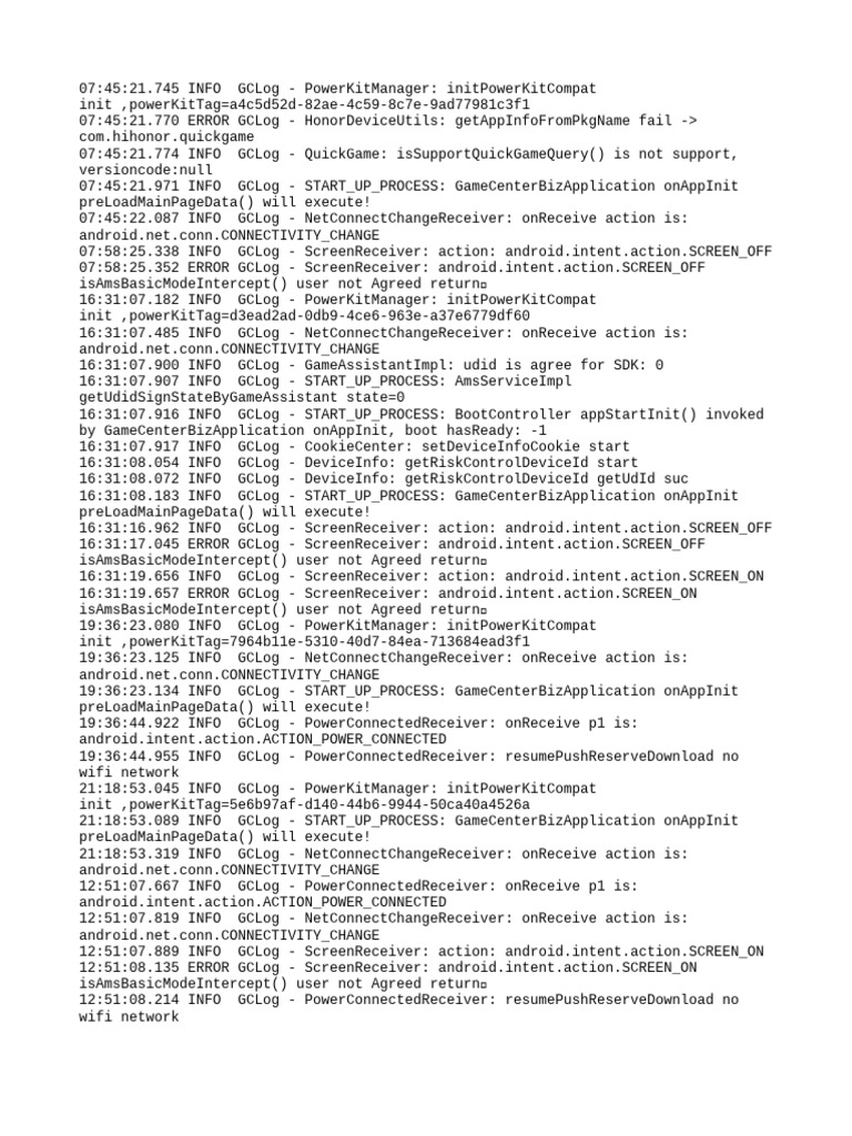GameCenter App Initialization Logs | PDF