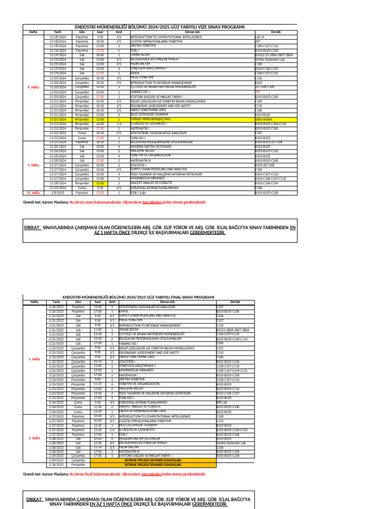 Endustri Sinav Prog 2024 2025guz Ver2 | PDF