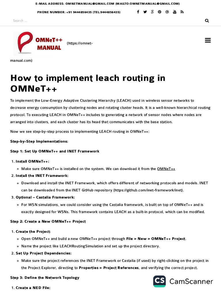 Steps to Implement Leach Routing in OMNeT++ | PDF | Computer Network ...