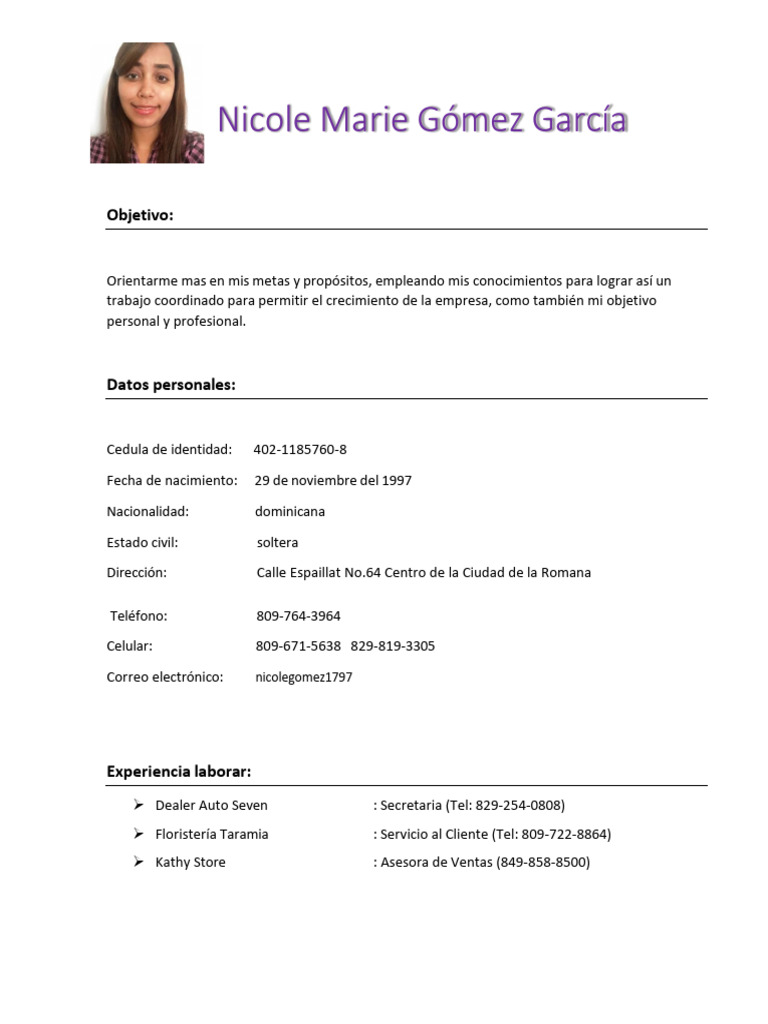 CV Nicole Gomez (1) 2 | PDF