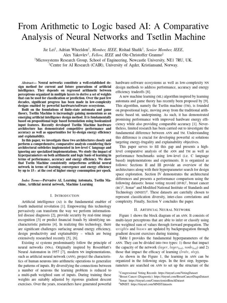 (Lei Et Al, 2020) From Arithmetic To Logic Based AI: A Comparative Analysis of Neural Networks ...