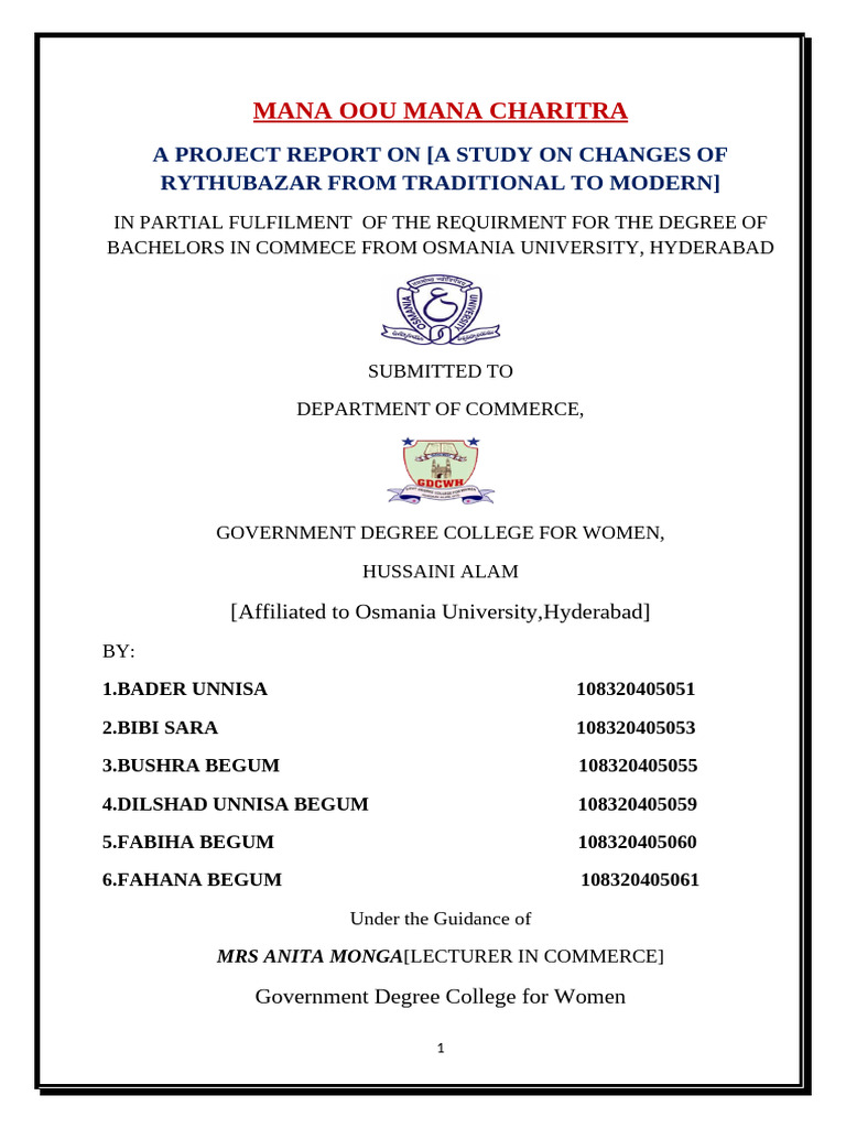 Benefits of Rythu Bazar for Farmers | PDF | Bibliography