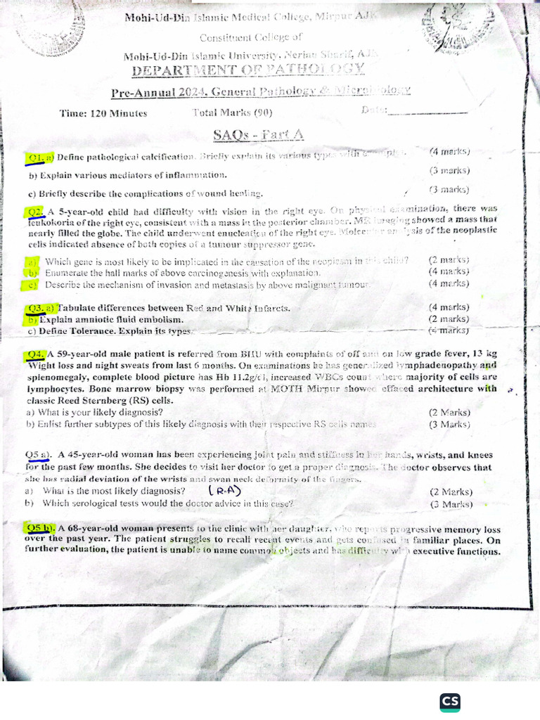 Patho Send Up (2k24) | PDF