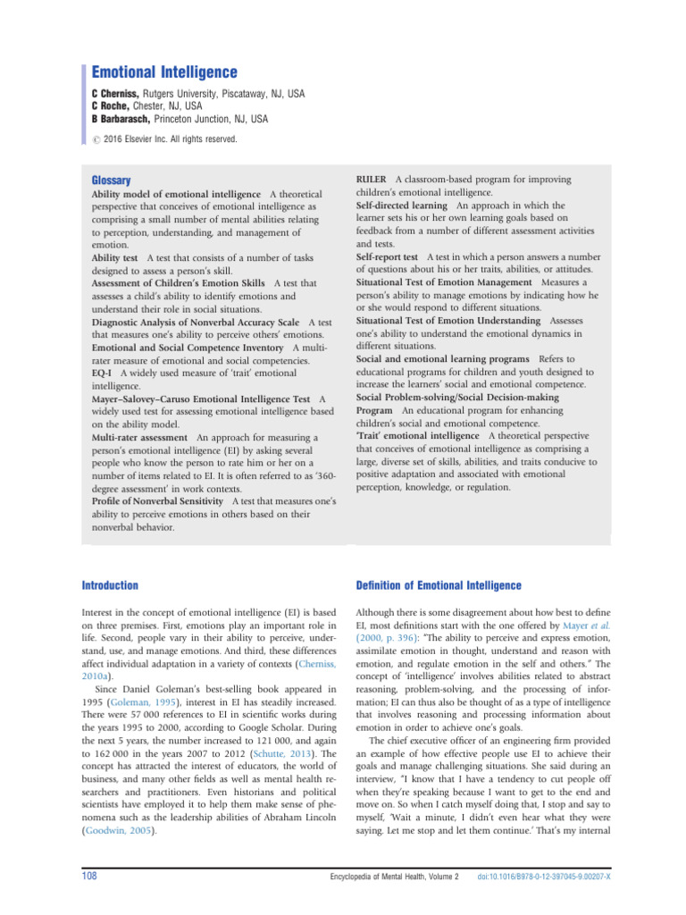 Understanding Emotional Intelligence | PDF | Emotional Intelligence ...