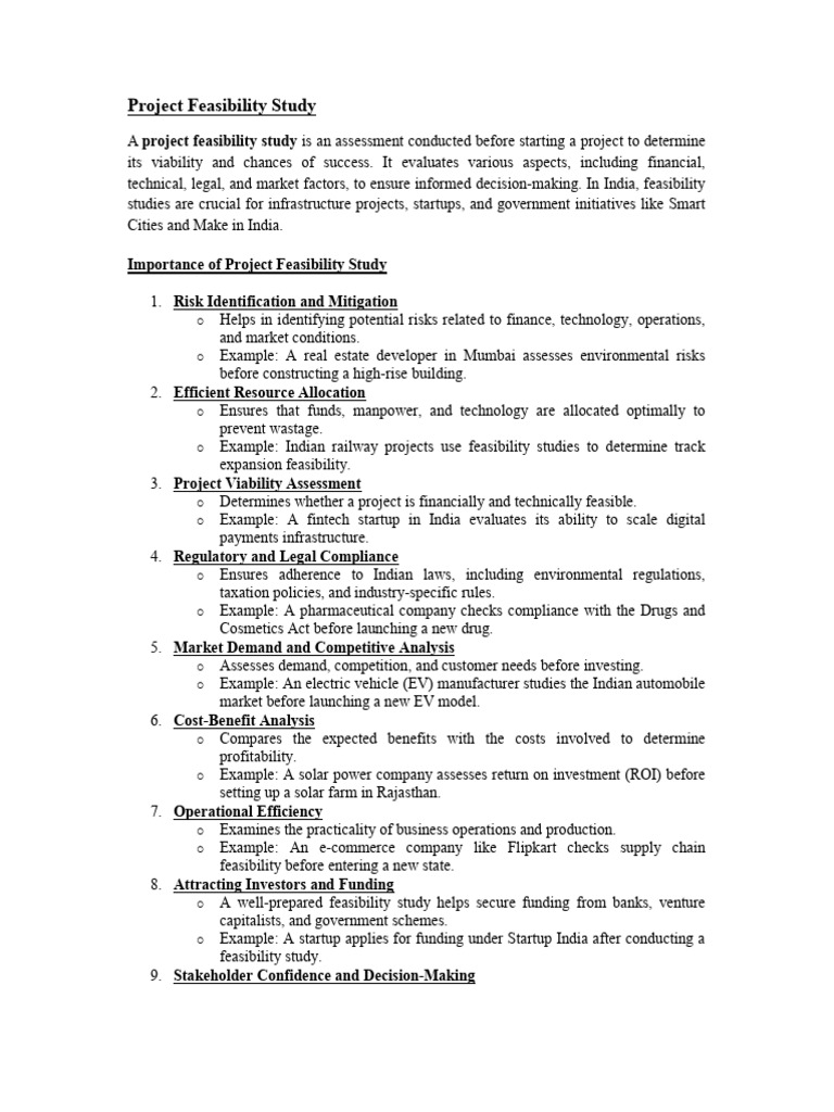 Feasibility Study | PDF | Feasibility Study | Environmental Impact Assessment