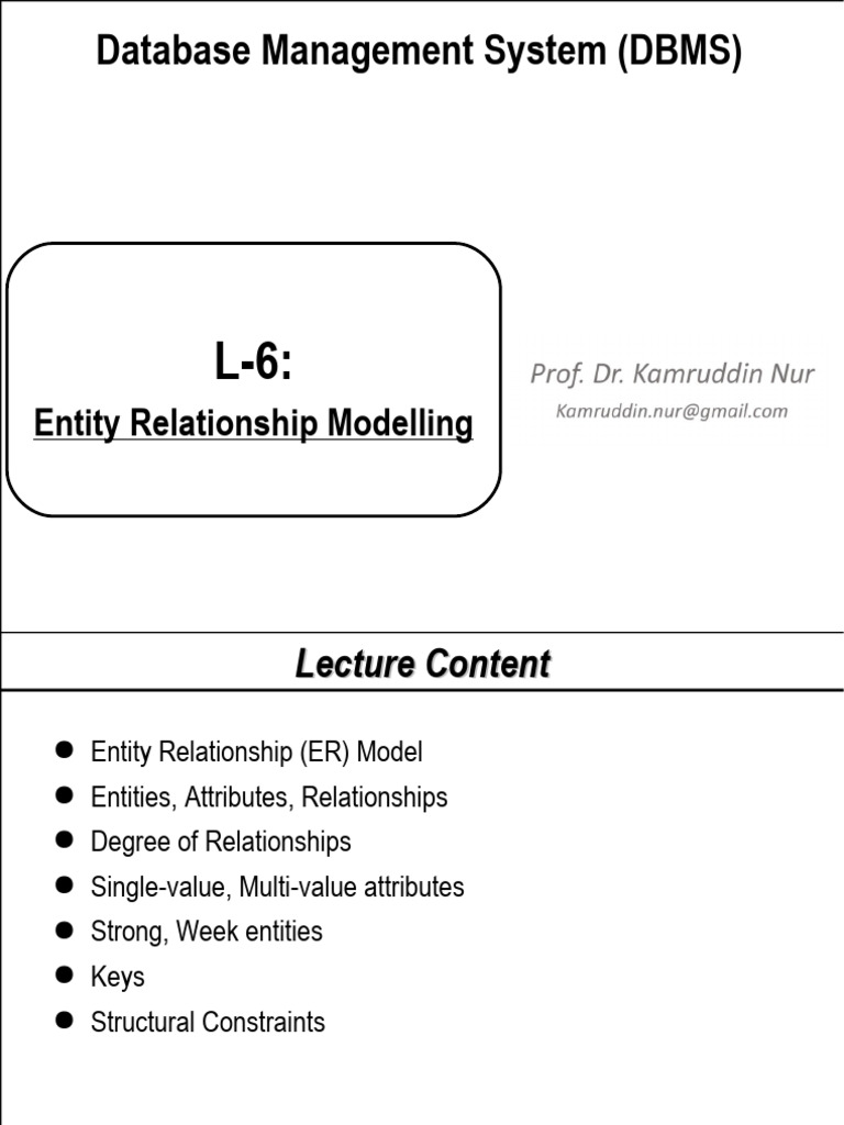 A. Entity Relationship Modelling | PDF | Computing | Information Retrieval