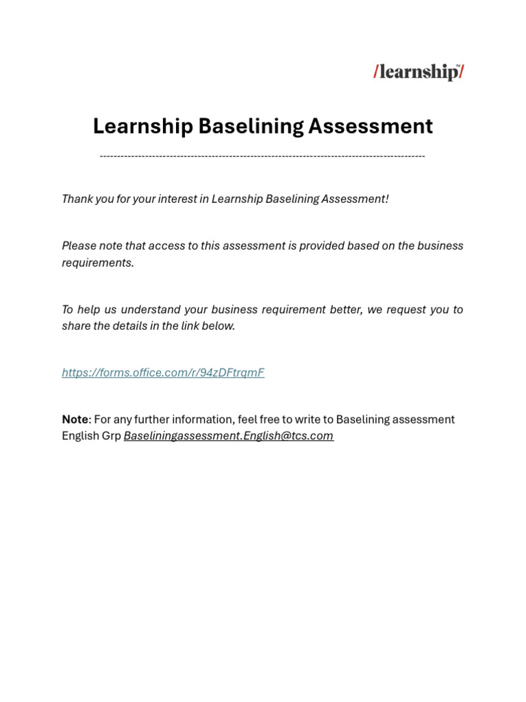 Learnship Assessment Access - Request Form | PDF