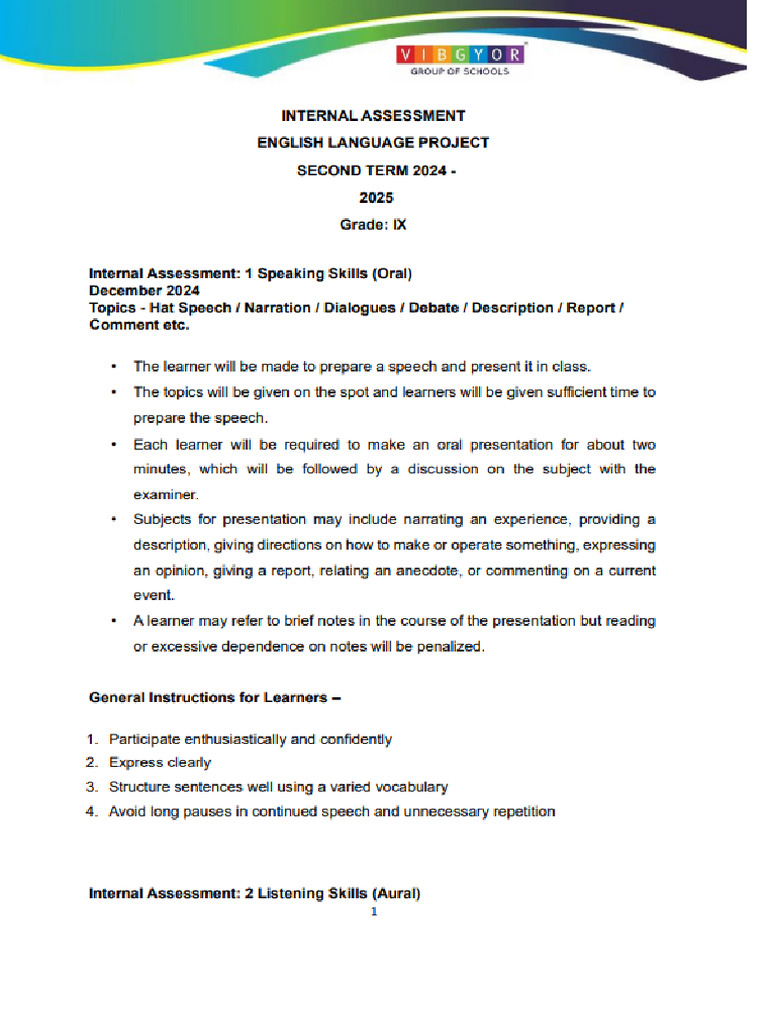 Grade 9 - Term 2 - Project Guidelines - AY 24-25 | PDF